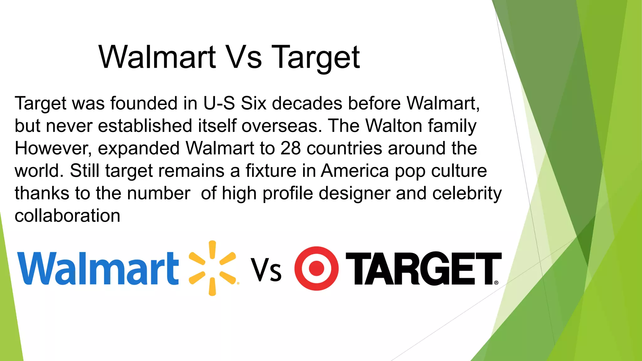 Walmart competitor map | PPTX