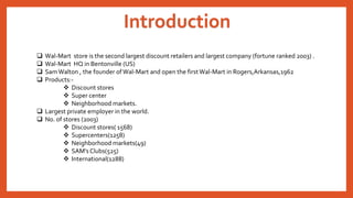 Wal-Mart Stores in 2003 (HBS Case 9-704-430) | PPTX