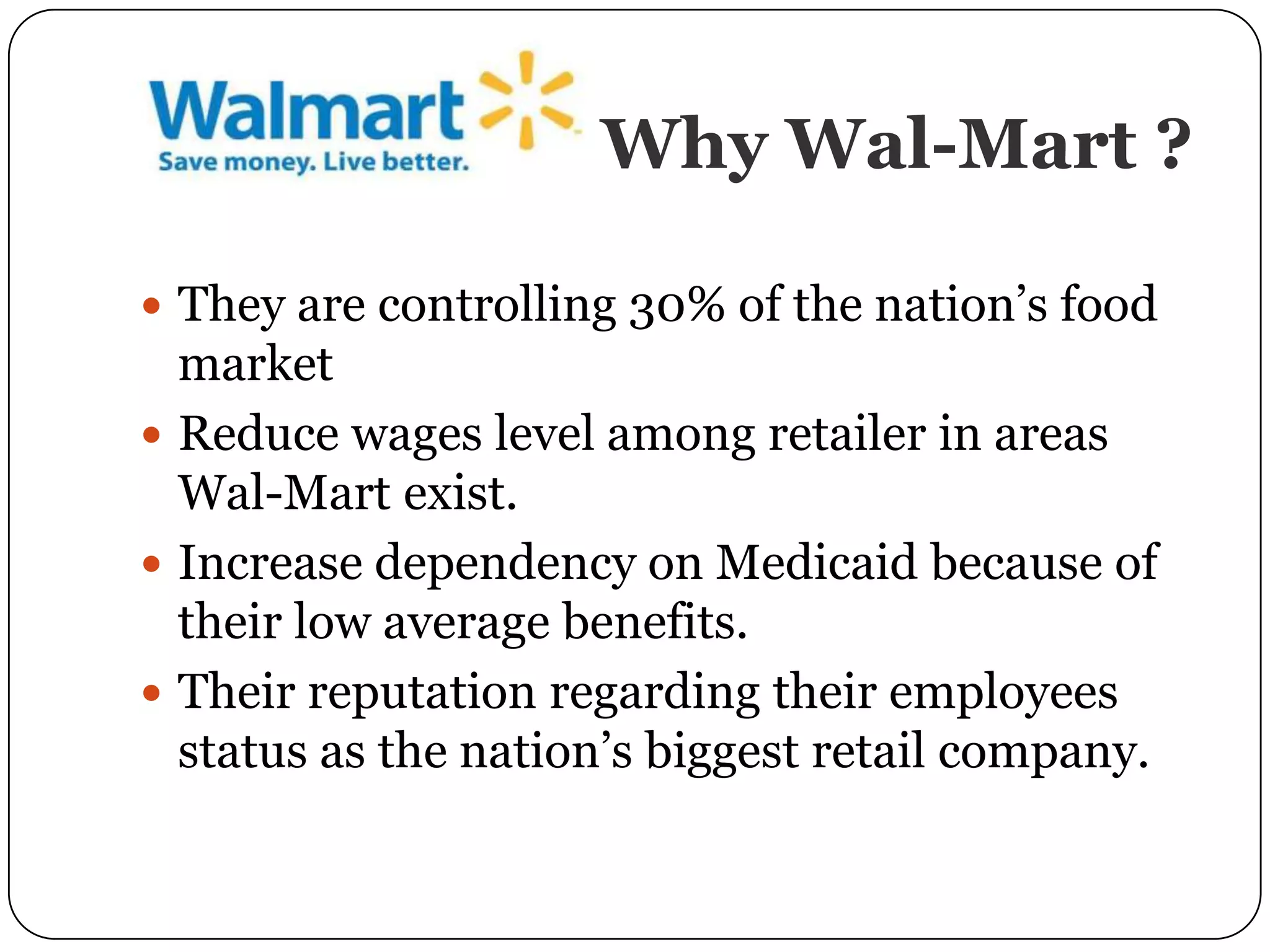 Wal Mart Presentation | PPTX | Retail Industry | Industries