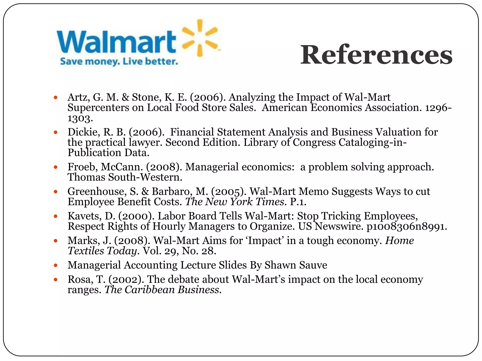 Wal Mart Presentation | PPTX | Retail Industry | Industries