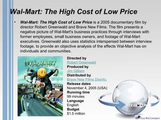 Walmart response on negative documentary | PPT | Non-Profit ...
