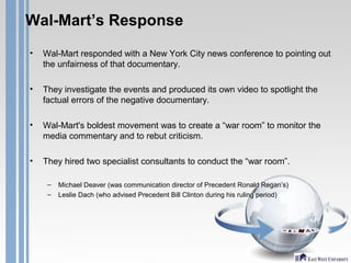 Walmart response on negative documentary | PPT | Non-Profit ...