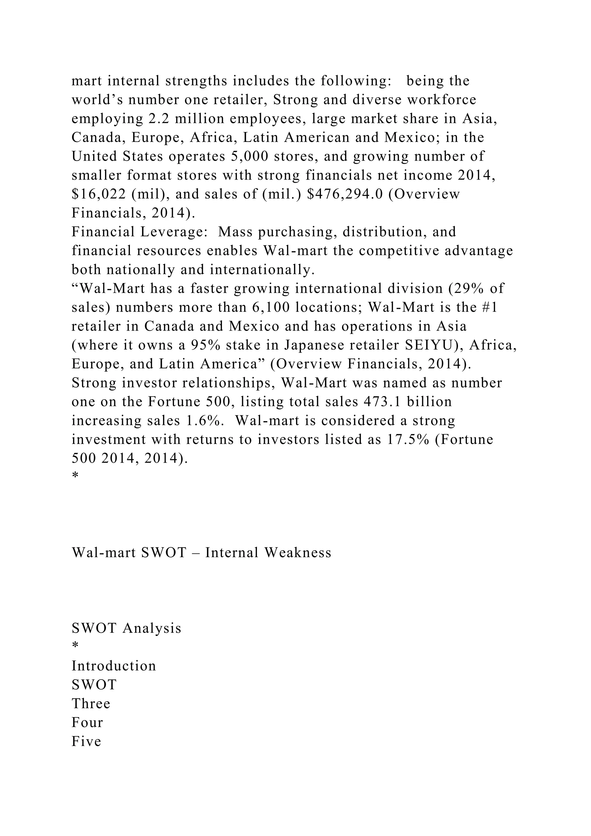 WalmartScanning the External EnvironmentBrenda Catr.docx