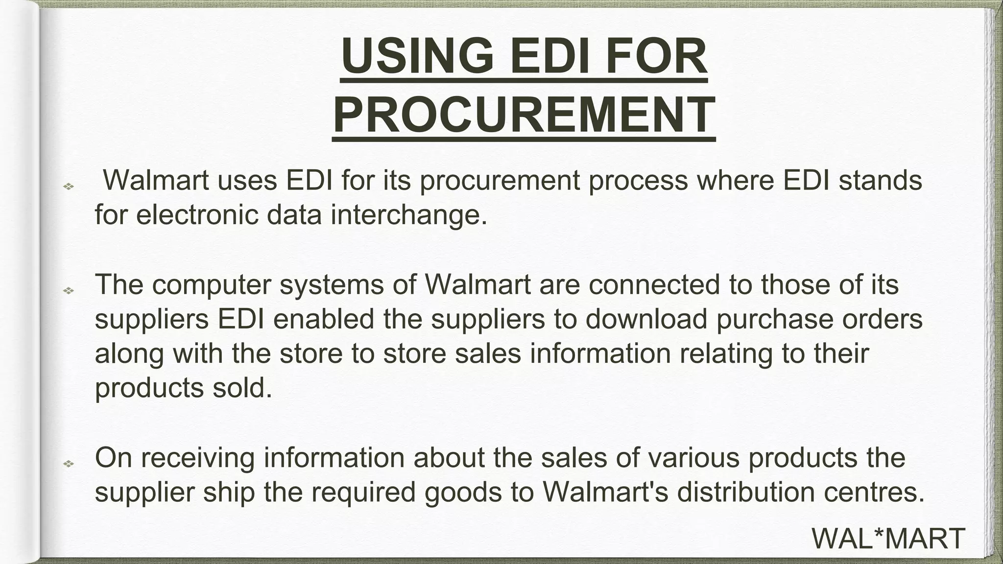 Walmart supply chain management | PPTX