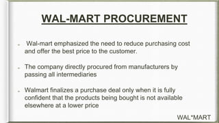 Walmart supply chain management | PPTX