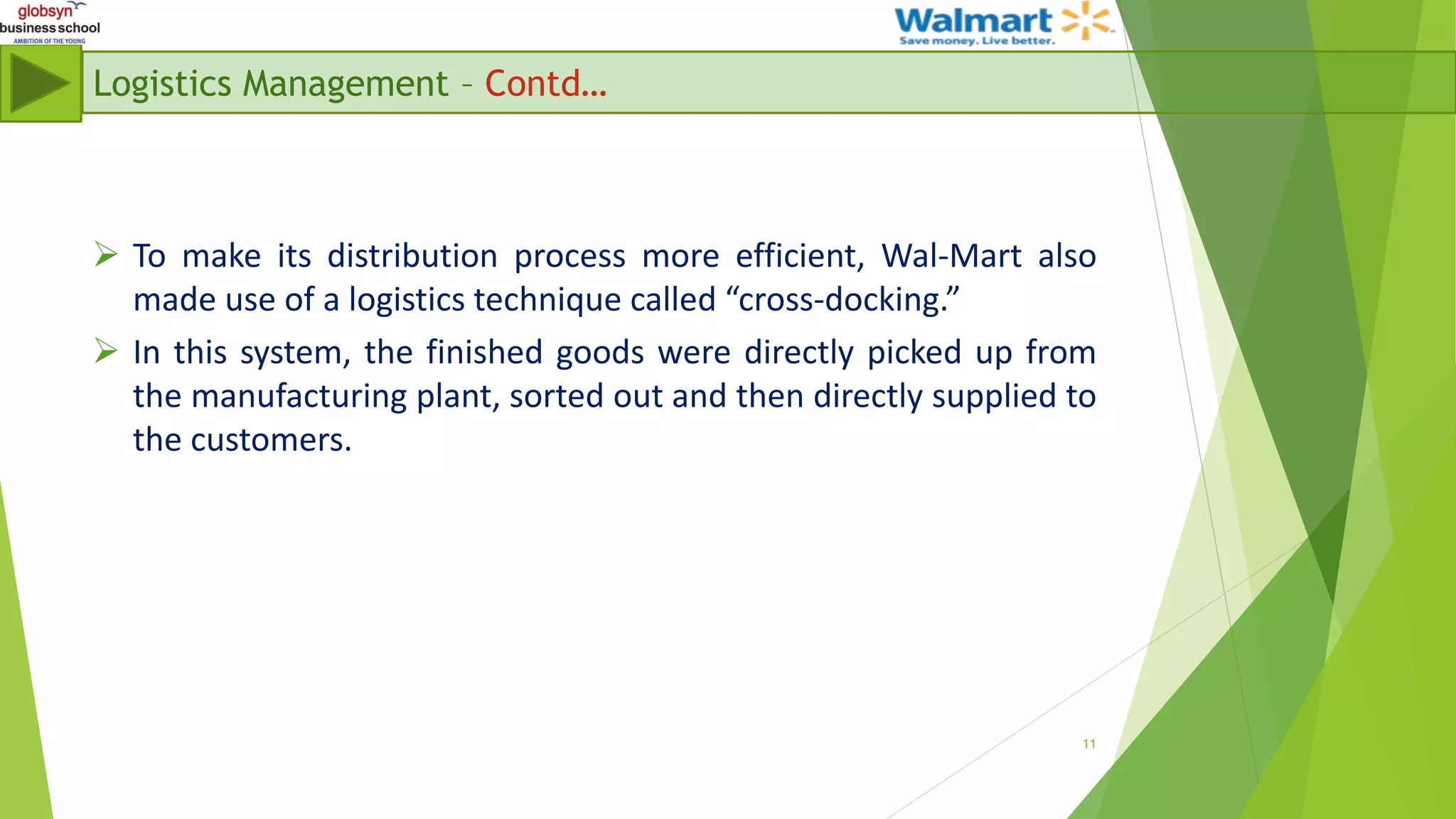 Walmart supply chain mangement | PPTX