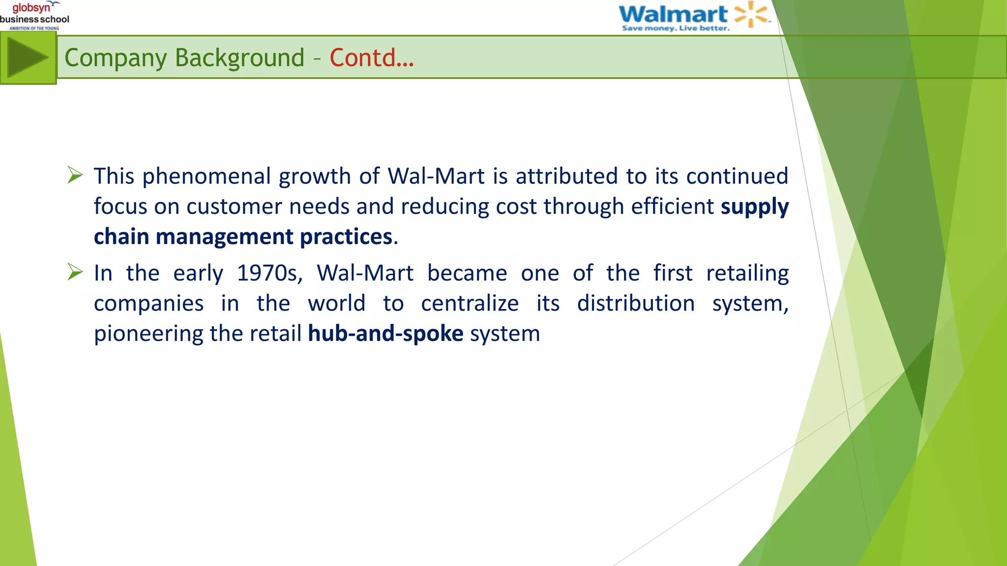 Walmart supply chain mangement | PPTX