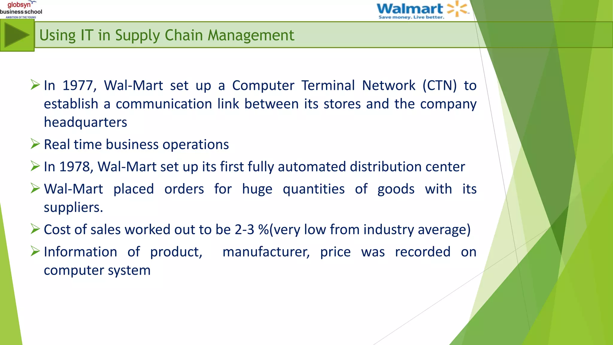 Walmart supply chain mangement | PPTX