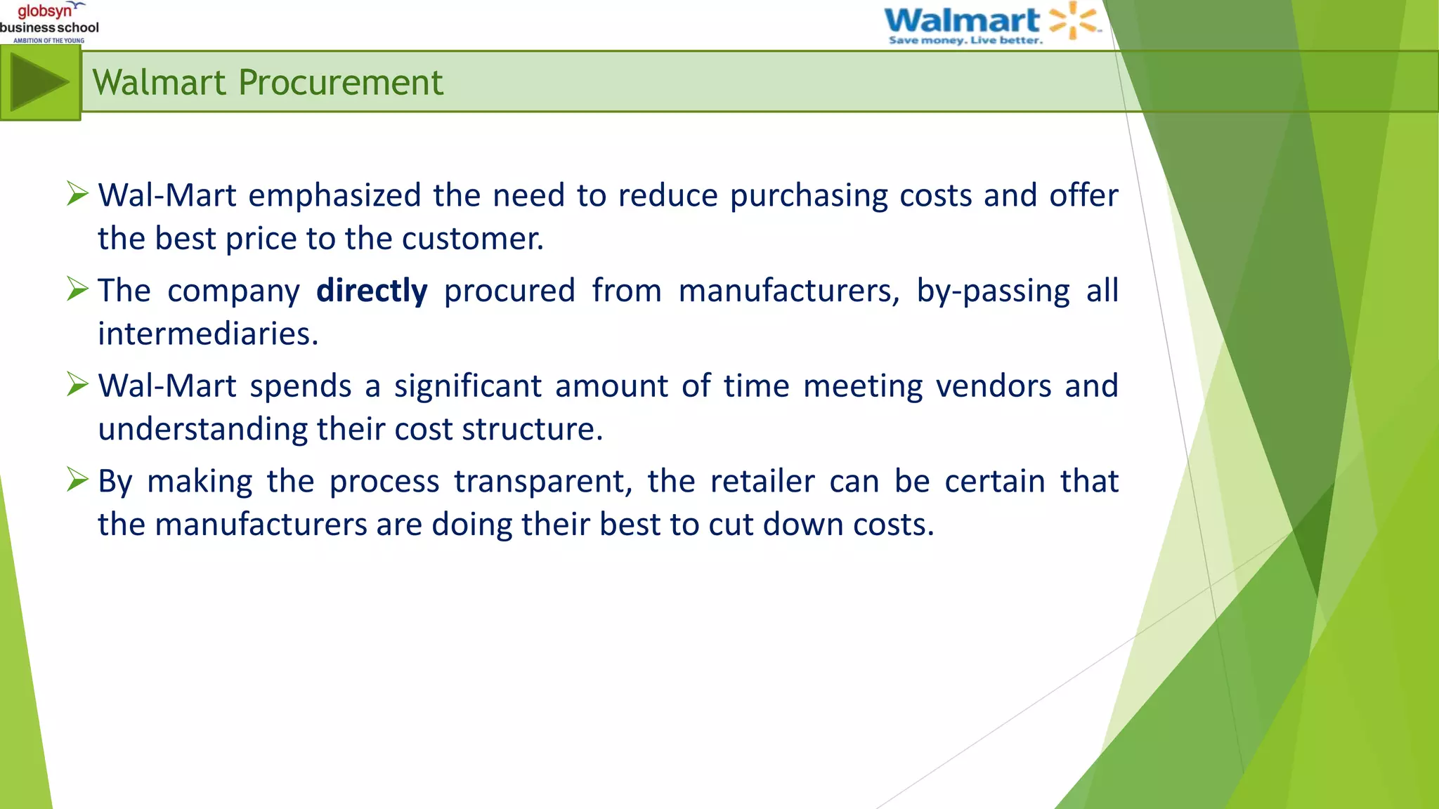 Walmart supply chain mangement | PPTX