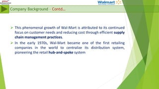 Walmart supply chain mangement | PPTX