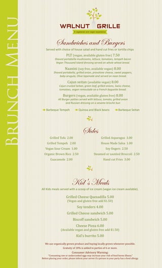 Walnut grille brunch menu | PDF