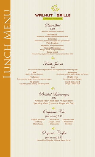 Walnut grille lunch menu | PDF
