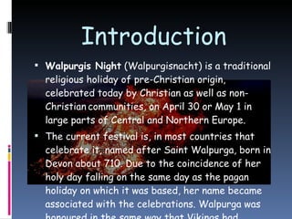 Walpurgis Night | PPT | Christianity | Religion & Spirituality