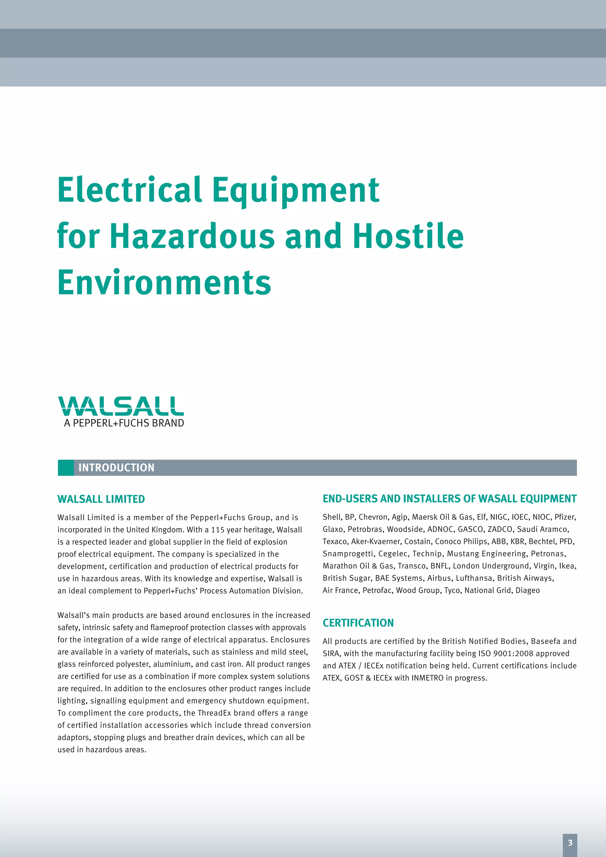 Walsall - Hazardous Area ATEX Control Stations Zone 1 & Zone 2 | PDF