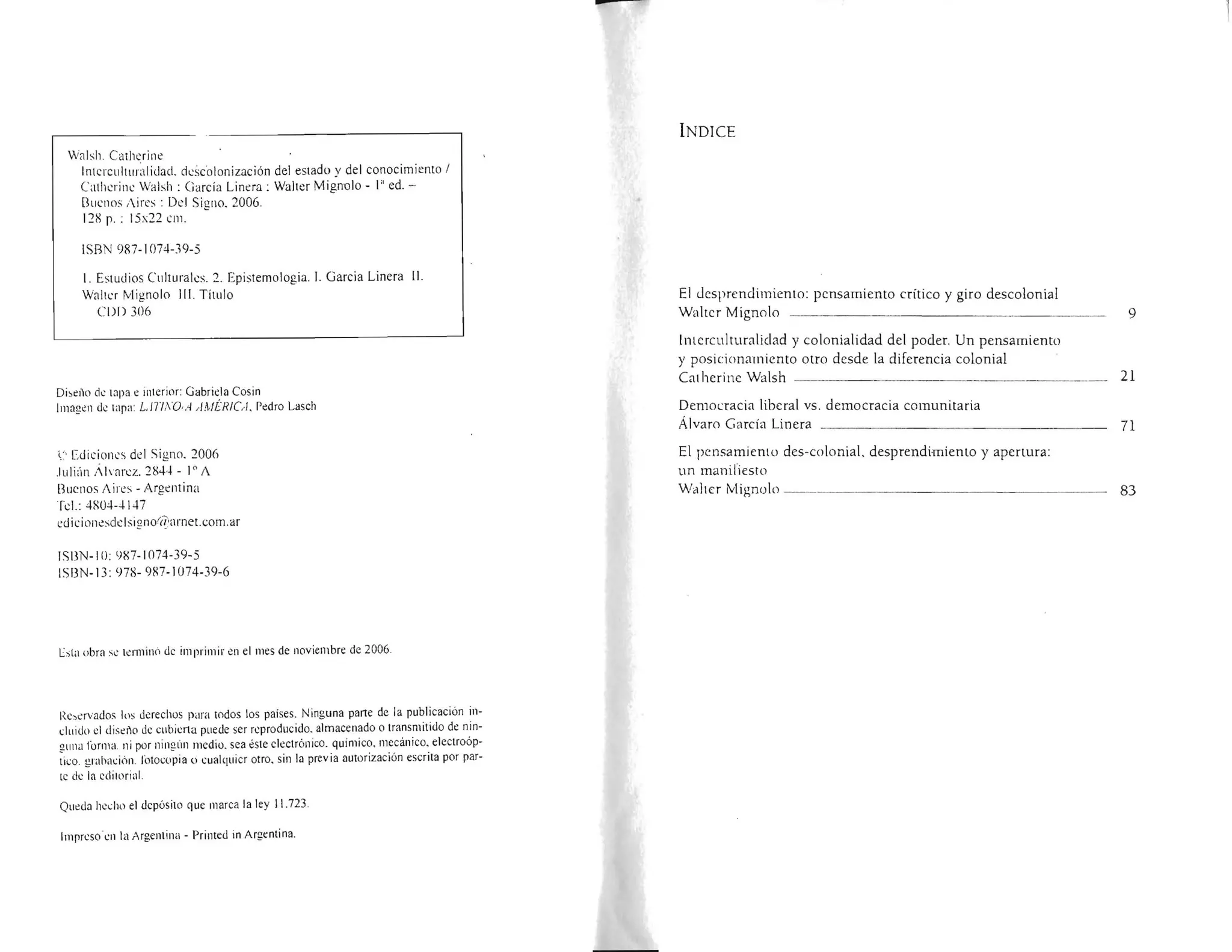 Walsh_Mignolo_Garcia_Linera_Interculturalidad_descolonizacion_del ...