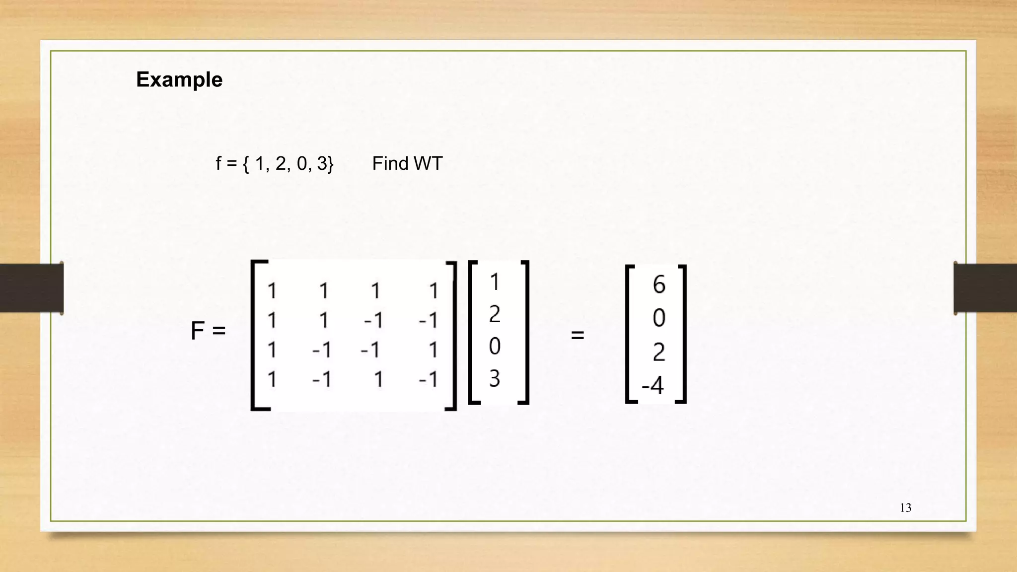 Walsh transform | PPTX