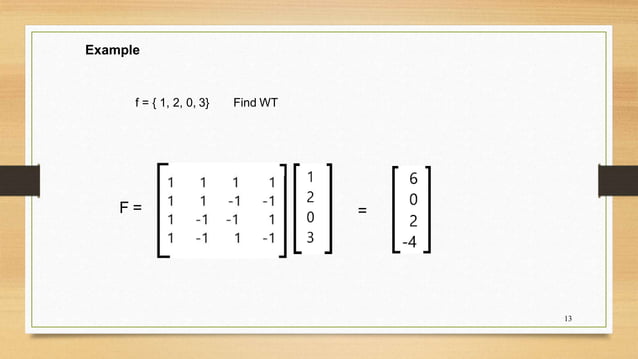 Walsh transform | PPTX | Technology & Computing
