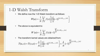 Walsh transform | PPTX