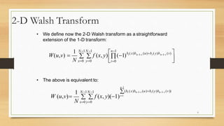 Walsh transform | PPTX