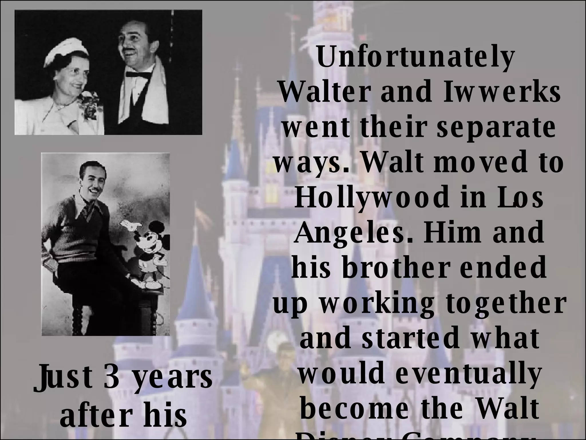 Walt Disney BIO | PPT