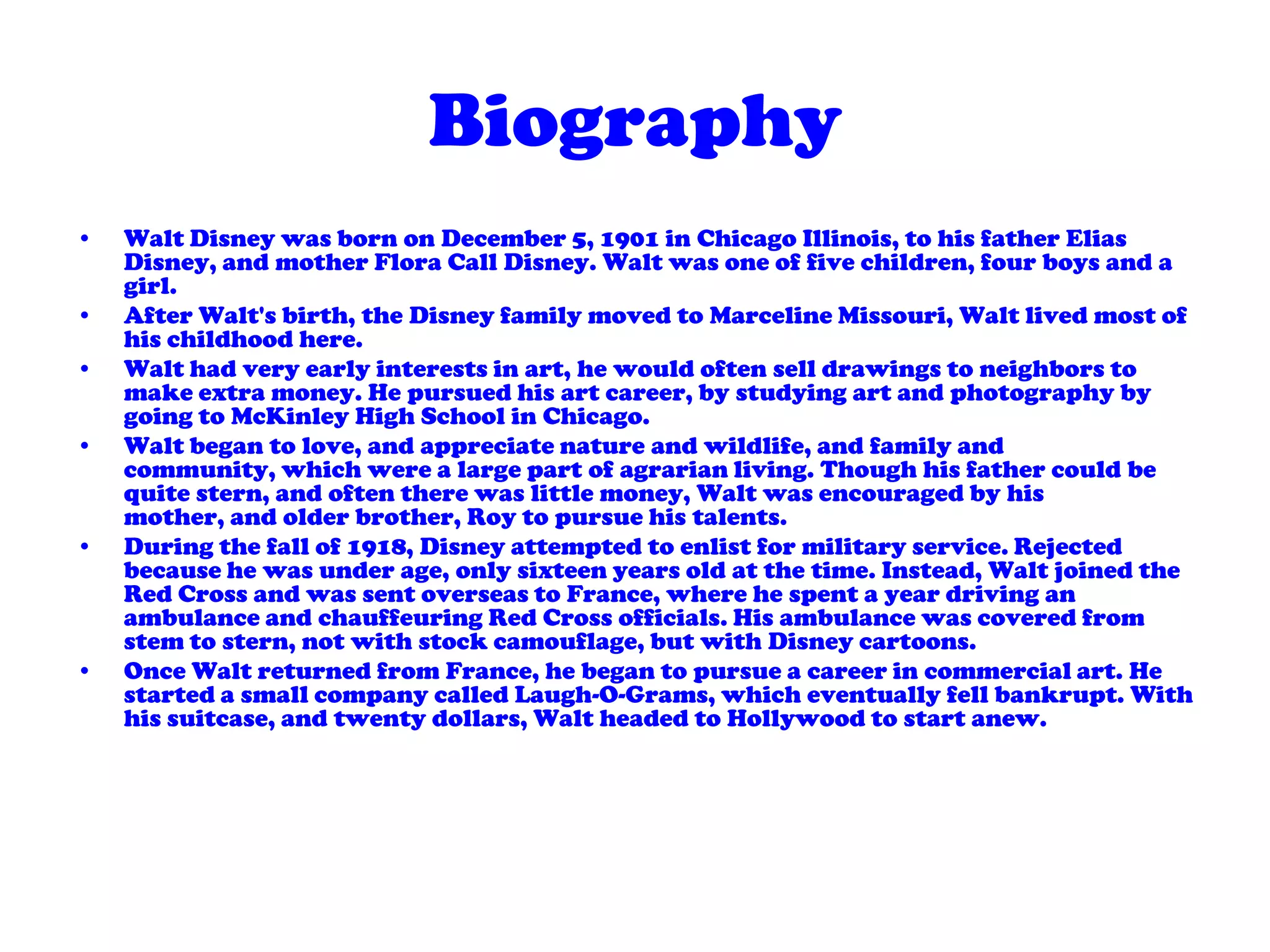 Walt Disney | PPTX | Family/Children | Genres