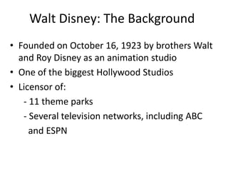 Walt Disney | PPTX | Home Entertainment Systems | Consumer Electronics