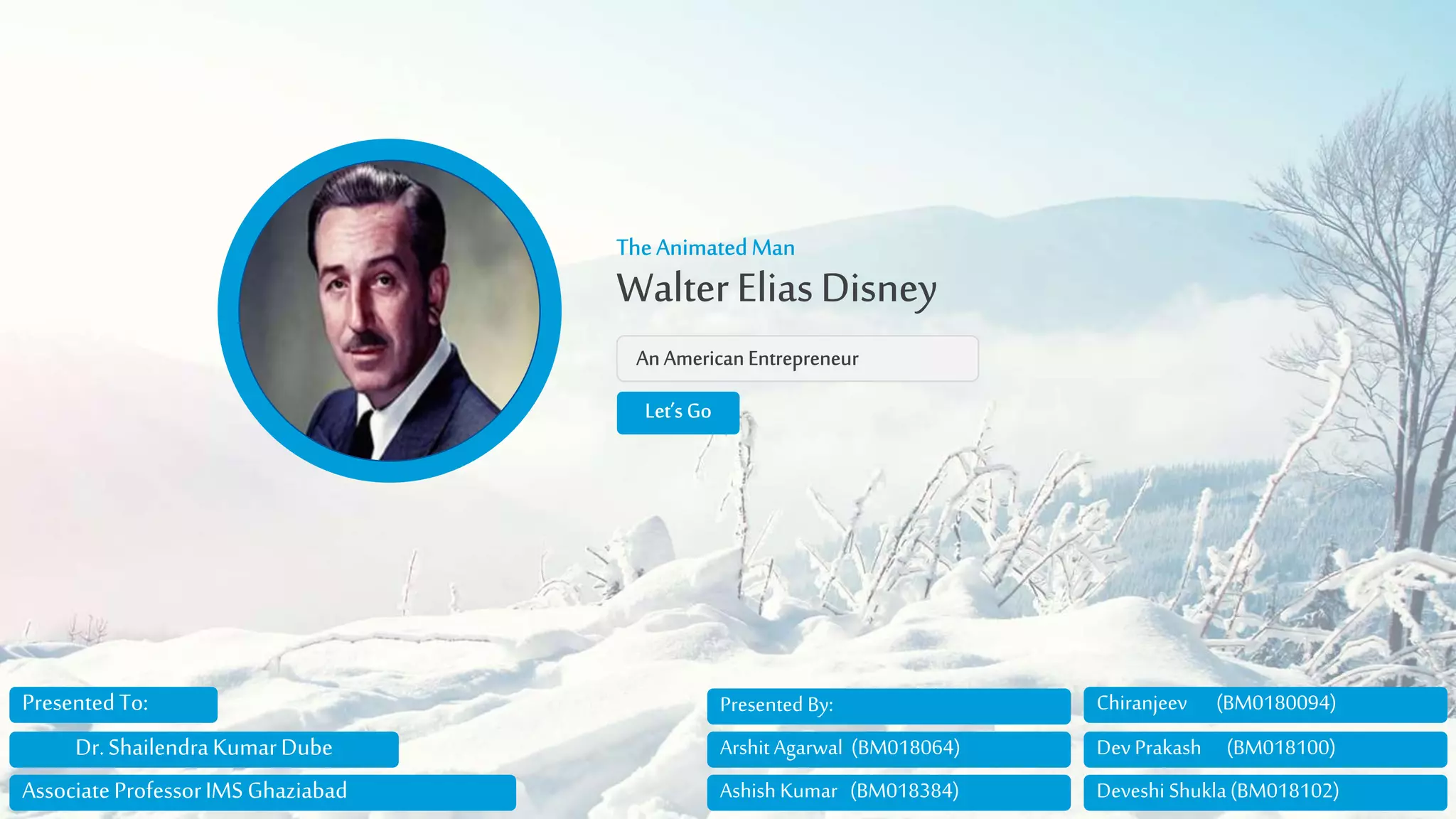 Presentation on Walt Disney | PPTX