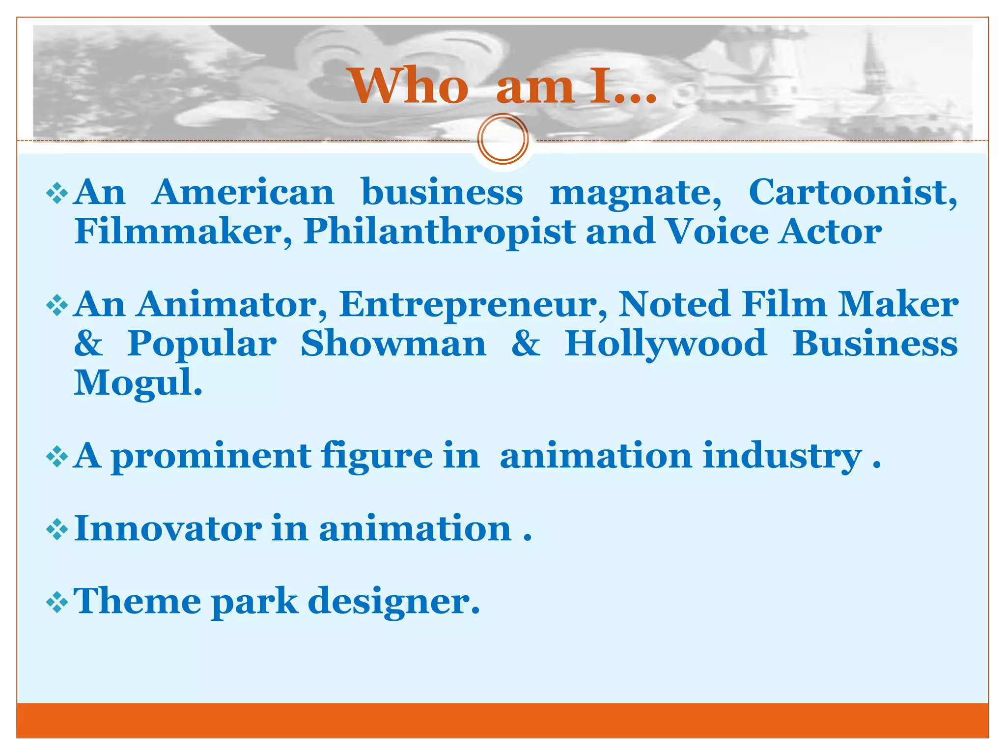 Walt Disney, An Entrepreneur | PPTX