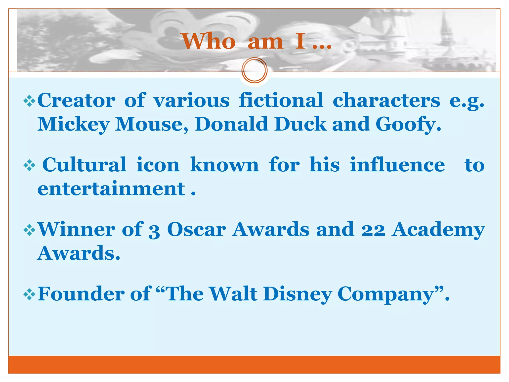 Walt Disney, An Entrepreneur | PPTX