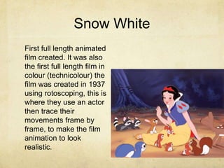 Walt disney animations | PPT