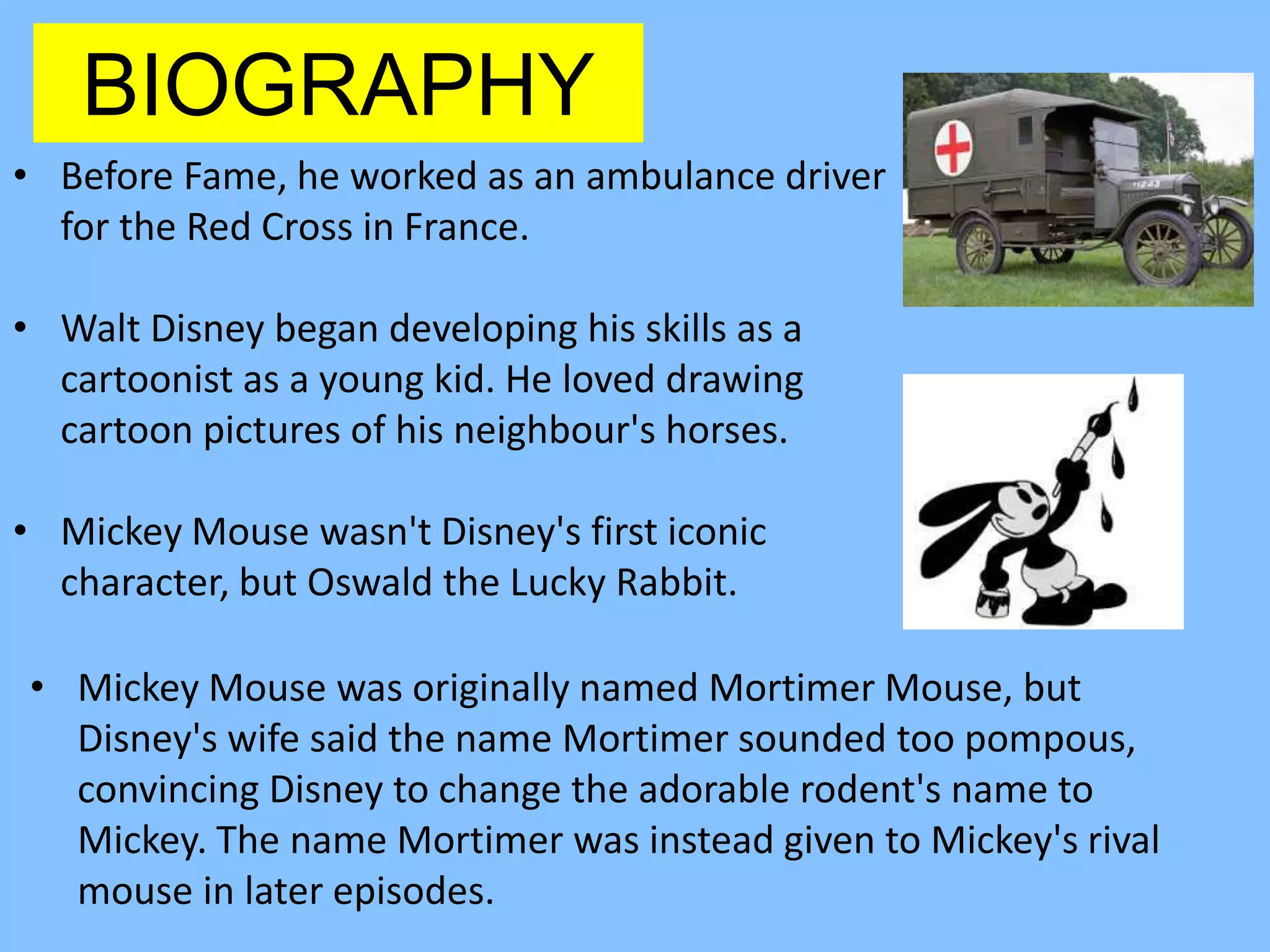 Walt disney biography | PPTX