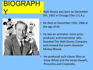 Walt disney biography | PPT