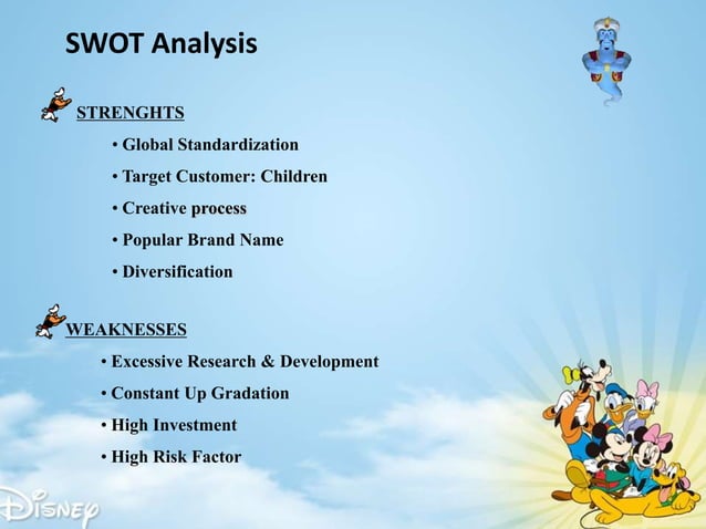 Walt disney SWOT | PPTX | Home Entertainment Systems | Consumer Electronics