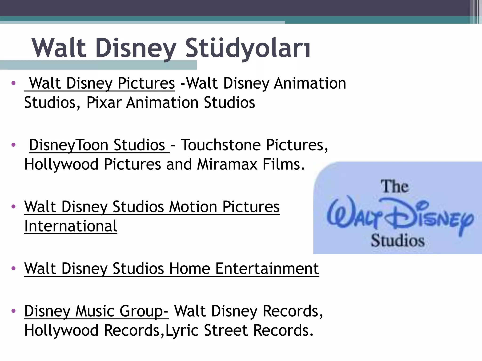 Walt Disney Company - The Entertainment King | PPTX
