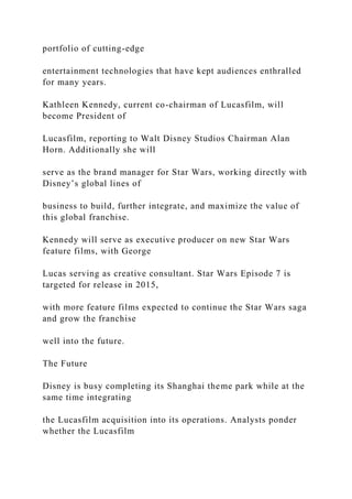 Walt Disney Company, 2013 www.disney.com , DIS Headqua.docx