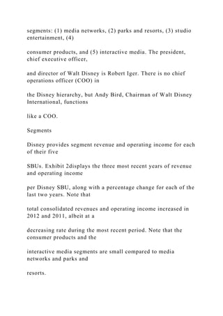 Walt Disney Company, 2013 www.disney.com , DIS Headqua.docx