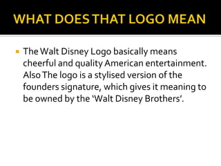 Walt disney logo | PPTX