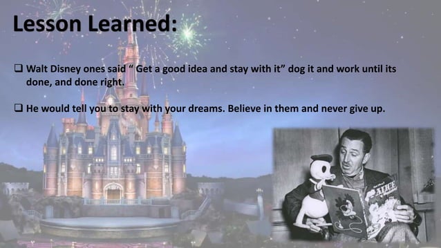 Walt disney Leadership Power Point Presentation | PPTX