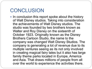 Walt disney studios | PPT