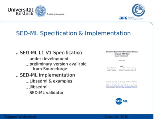 Bio-Model Meta-Information and SED-ML | PDF
