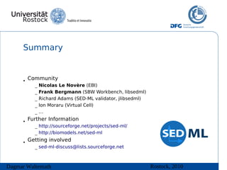 Bio-Model Meta-Information and SED-ML | PDF