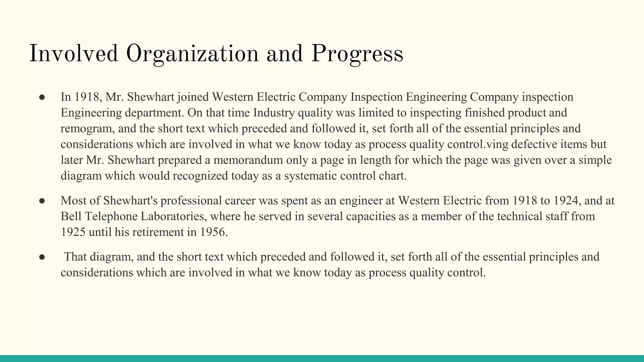 Walter A. Shewhart Introduction and Contribution | PPTX