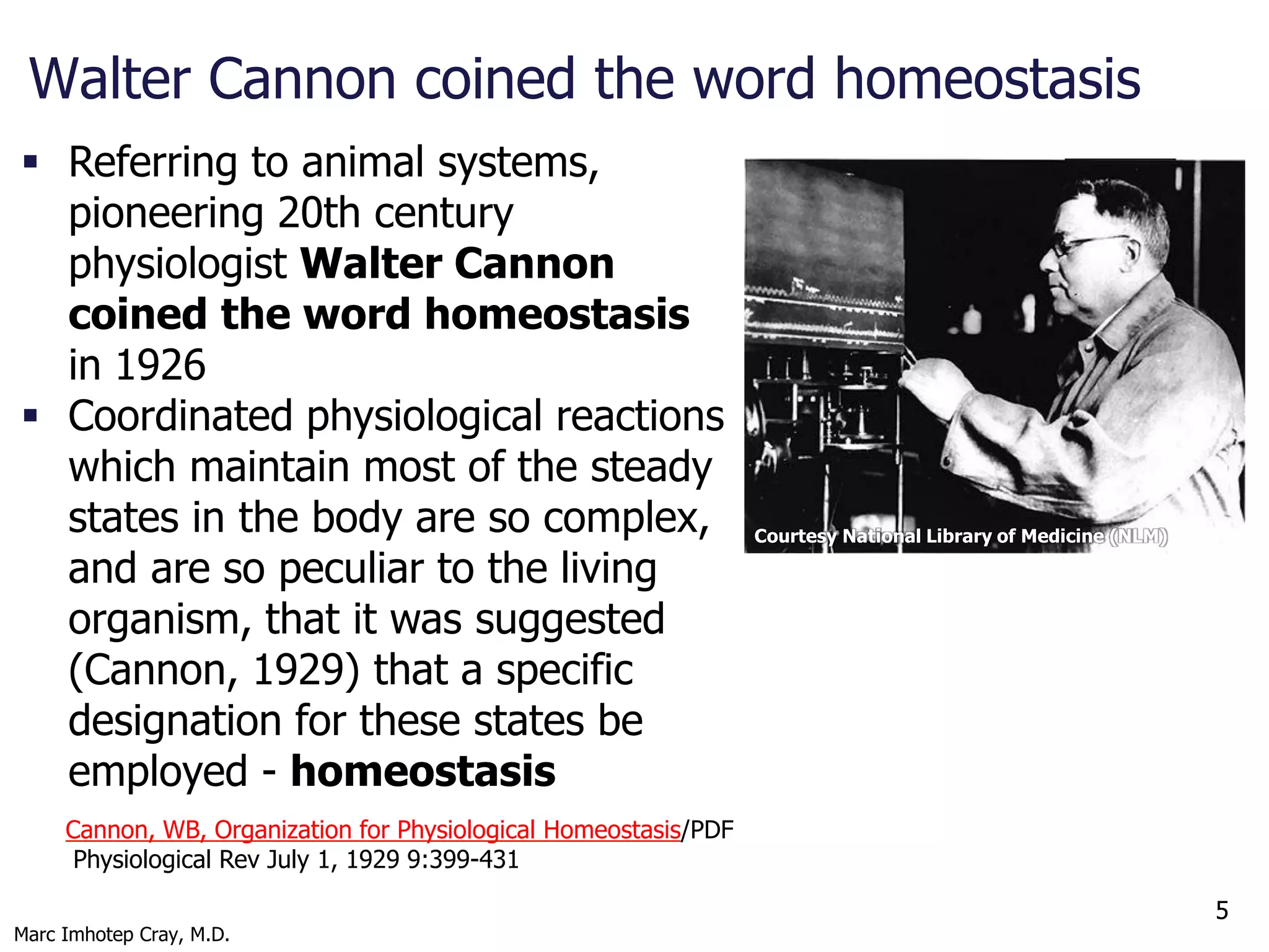 Walter Cannon, Homeostasis and the Physiological Response to Stress | PDF