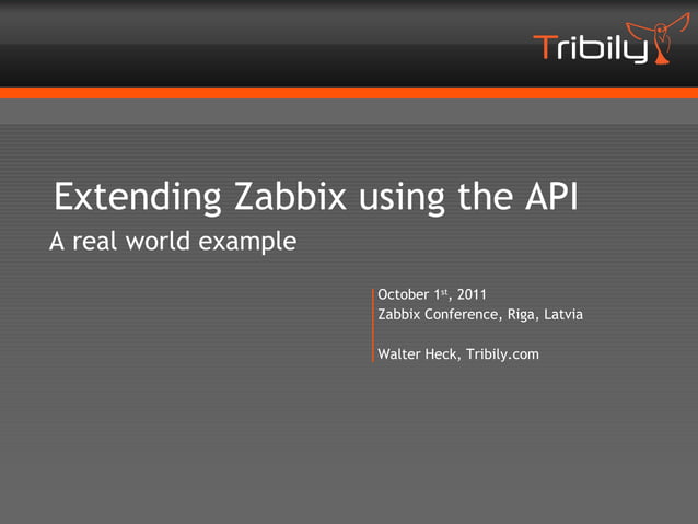 Using Zabbix API from Drupal | PPT