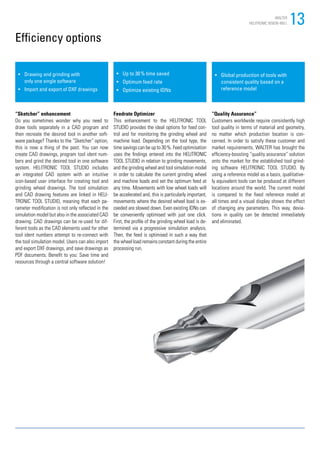 Walter Helitronic Vision 400L CNC Tool and Cutter Grinder - Brochure | PDF