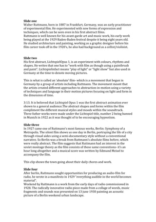 Walter ruttmann | DOCX