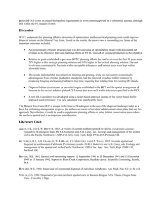 Management of timber under a habitat conservation plan (HCP) in the ...