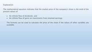 Walter’s model on dividend policy | PPTX