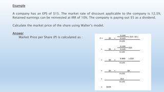 Walter’s model on dividend policy | PPTX