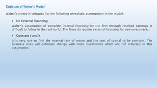 Walter’s model on dividend policy | PPTX